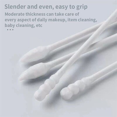 200PCS Disposable Double-Headed Cotton Swab Ear Cleaning Mak