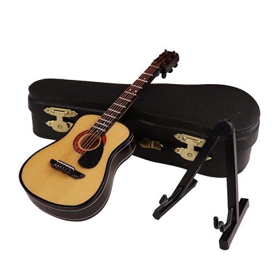 Mini Classical Guitar Wooden Miniature Guitar Model Musical