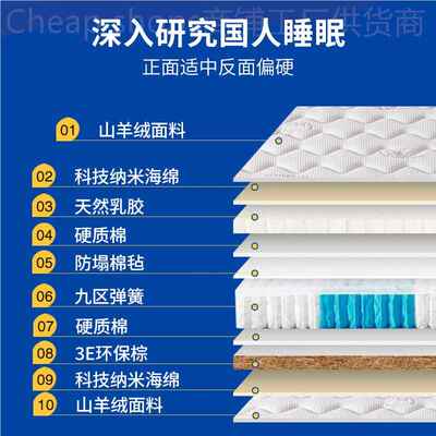 Household spring mattress latex bag 20cm租房隔脏床垫民宿学生