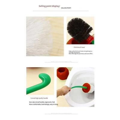 1pc Red Toilet Brush Creative Lovely Cherry Shape Lavatory T