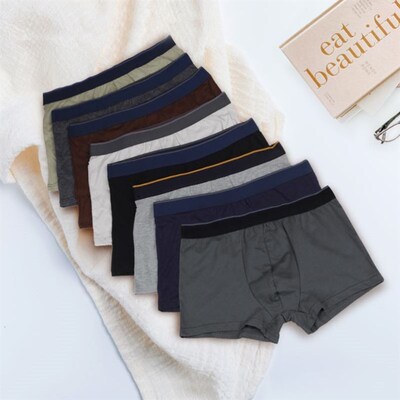 Shorts For Men Soft Boxer Brief Underwear Underpants Solid