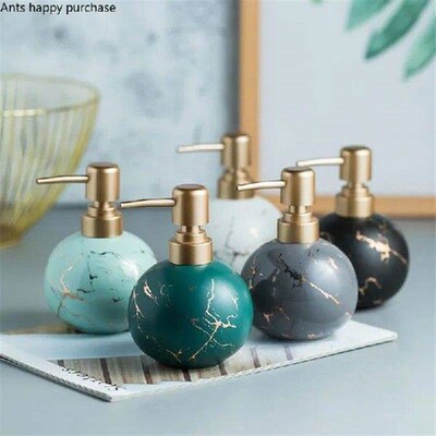 Spherical Marbling Lotion Bottle Ceramics Press The Bottle