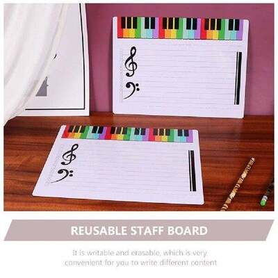Music Notes Exercise Board White Writable Staff Whiteboard