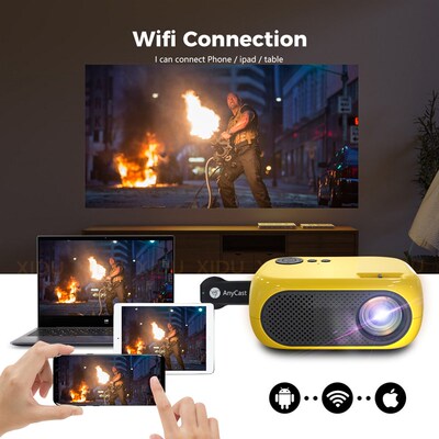 Mini Projector Support 1080P Full HD Native 360P LED Project