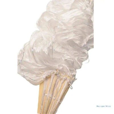 LED Belly Dance Silk Fan 1.8m Long Bamboos Silk Fans Veil