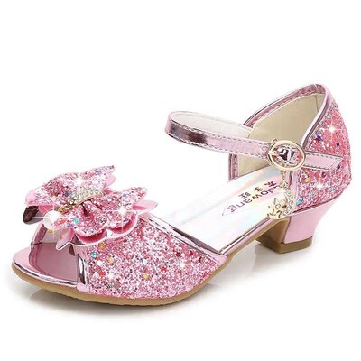Princess Girls Party Shoes Children Sandals Colorful Sequins