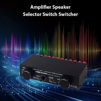 LYNEPaUalO Amplifier Speaker Selector Switch Switcher 4