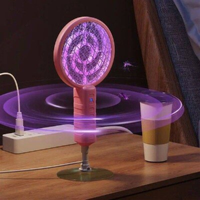 Mini USB Mosquito Swatter UV Light Suction Cup Mosquito