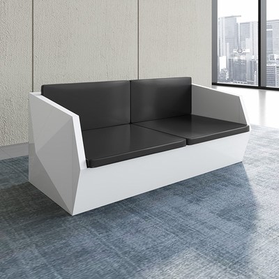 迪聪家具时尚烤漆办公沙发茶几接待区沙发异形商务区会客沙发