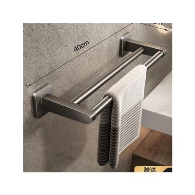 towel rack non perforated bathroom suction cup hanger bath