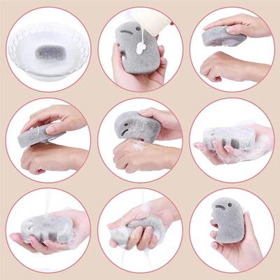 Baby Cute Animal Sponge Toys For Bathing, Natural Kids Infan