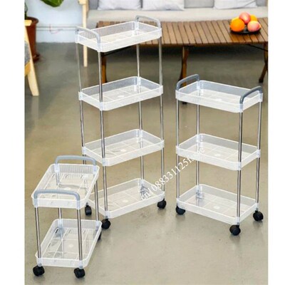 Trolley Bookshelf Kithen Storage Rak Kithen Corner Narrow Sl