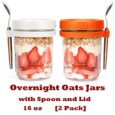 Overnight Oats Containers Oatmeal Mason Jars Go Container