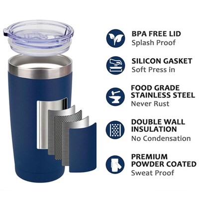 Travel Coffee Tumbler Travel Coffee Mug Cup Water Tea Ice