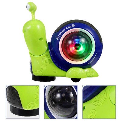 Wagging Nodding Snail Crawling with Lights Baby Toy Gifts