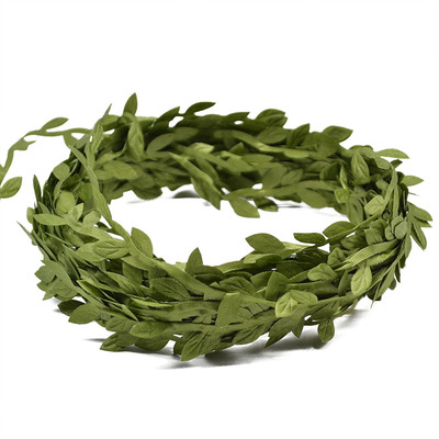 10 Meter Silk Leaf-Shaped Handmake Artificial green Leaves F