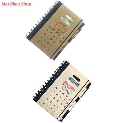 Ledger Calculator Notebook Calculator Combo with Pen Solar