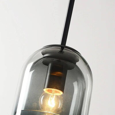 Nordic Pendant Light Postmodern Double Glass Hanglamp For Be