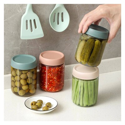Overnight Oats Containers with Lids, Glass Jars with Airtigh