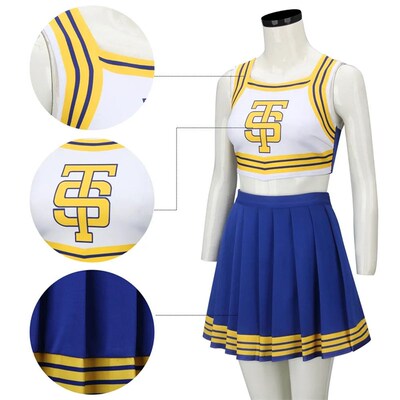Taylor Cheerleader seragam TS mengocokkannya pakaian pemandu