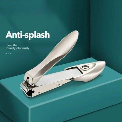 Anti Splash Nail Clippers Stainless Steel Fingernail Cutter