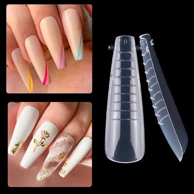 60Pcs Dual Nail Forms Extension Tips Mold Quick Buliding Fal