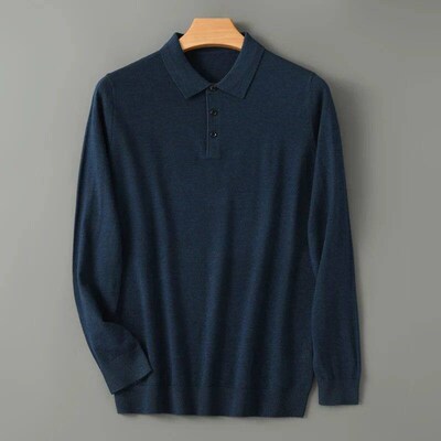 Mens Merino Wool Sweater  Collar Pullover Autumn Winter New
