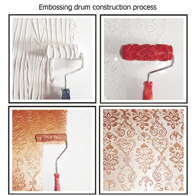 Creative 7inch Grain Pattern Paint Rubber Roller for Home Of