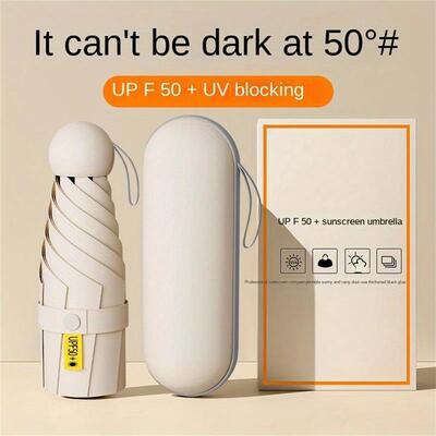 1pc Anti-Uv Mini Umbrella For Sunny And Rainy Days, Portable