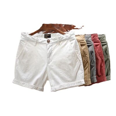 rendy Four-quarter Pants Mens Casual Slim-fit Straight-barr