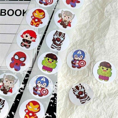New 500PCS Avengers Roll Sticker MV Decorative Seal Sticker
