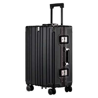 New style suitcase pc aluminum fre trolley case ti-scratch w