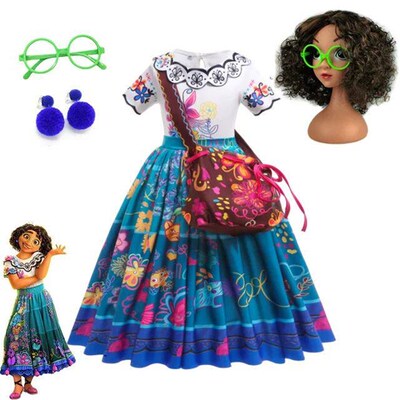 -Year Girls Encanto Princess Dress Mirabel Isabela Kids