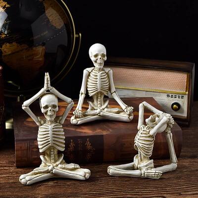 Halloween Yoga skull character decoration skull resin crafts