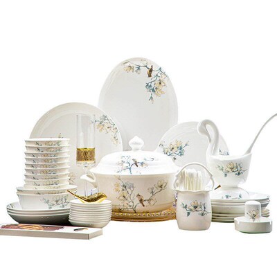 Tableware Set Gift Jingdezhen Ceramic Bowl Bone Porcelain Ta