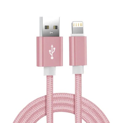 Metal Nylon Braided USB Charger Cable for iPhone 14 8 7 6S P