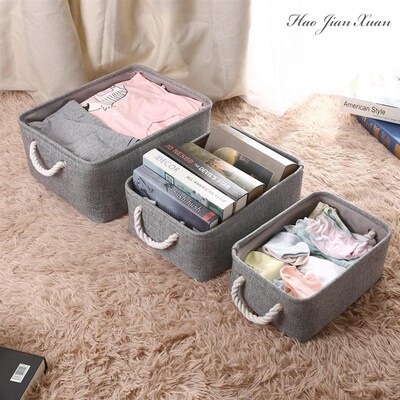 Cube Folding Storage Basket Foldable Linen Pet Toys Storage