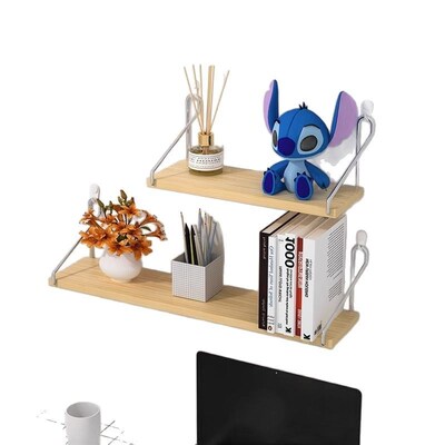 Suspended wall-mounted shelves and wall-mounted partitions