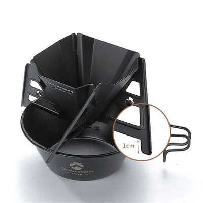 Folding Black Titanium Coffee Filter Rack Coffee Dripper