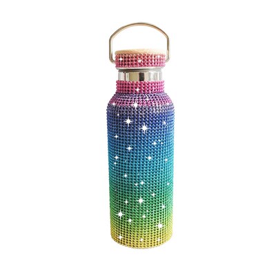 Diamond inlaid 17oz double-layer vacuum insulated cup, diam