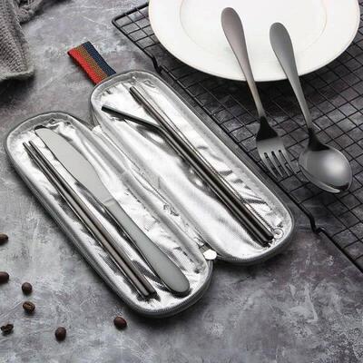 Tableware Reusable Travel Cutlery Set Camp Utensils Set with