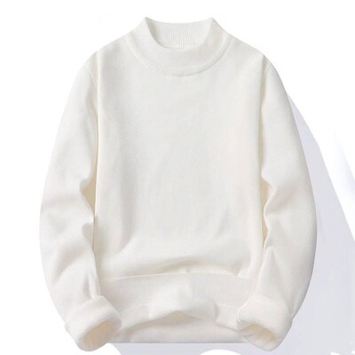 Fashion Mens Casual Slim Fit Basic Turtleneck Knitted Sweat