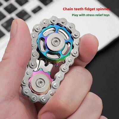 Metal Fidget Spinner Office Desk Toy Sss Relief Gears Hand S