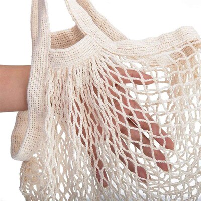 Reusable Fruit Vegetable Bag Washable Cotton Mesh Grocery Ba