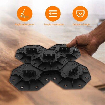 5 Pcs Height Adjustable Deck Support Pedestal Sturdy Floor