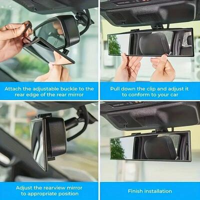 Universal Anti glare Wide Angle Convex Rearview Mirror Car I