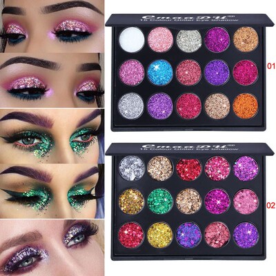 15 Color Glit Eye Shadow Pallete Pigment Eye Makeup Palette