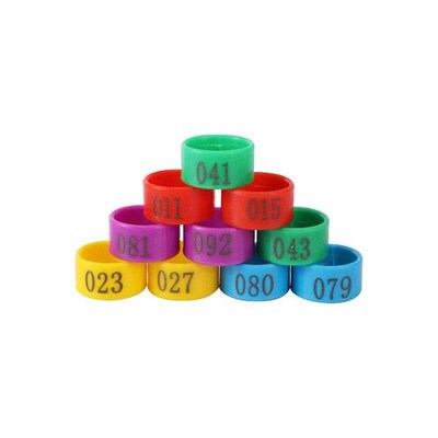 Chicken foot ring with numbers 001~100 Inner Diameter