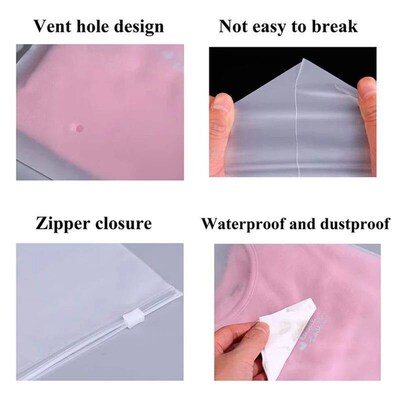 10pc Froted Platic Packaging Bag Travel Storage Bag Waterpro