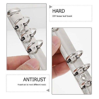 5 Pcs Binder Loose Leaf Note Ring Clip File Holder
